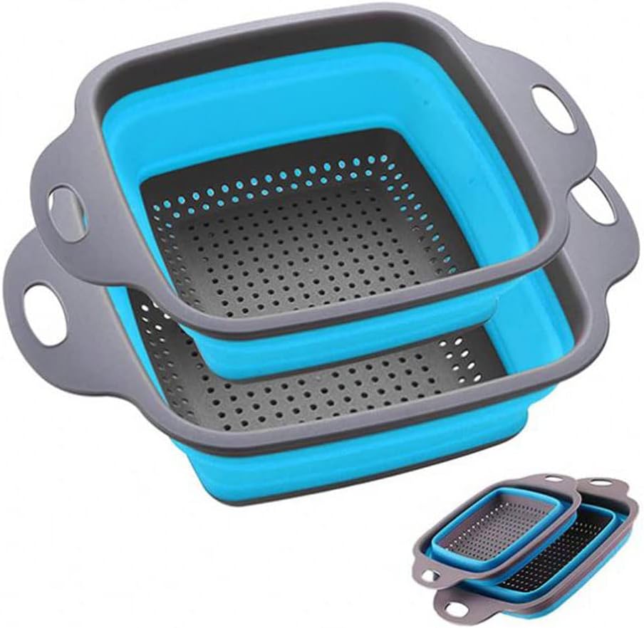 Set colador silicona plegable cuadrado (2 unidades) – Tienda Mish!
